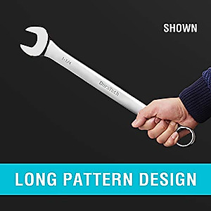 DURATECH Long Pattern Combination Wrench Set, SAE, 5-Piece, 1" to 1-1/4", 12 Point, CR-V Steel, with Rolling Pouch