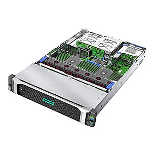 HP ProLiant DL385 Gen10 Business Server Bundle with 2 EPYC 7302 16 Core 3.0GHz CPU, 64GB RAM, 7.68TB Enterprise SSDs, RAID, Rail Kit, Win Server 2019