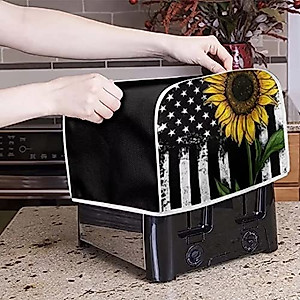 Yiekeluo Pink Floral Hummingbird Toaster Cover 2 Slice Bread Toaster Oven Dustproof Cover for Kitchen/Keep Toaster Free From Dust and Fingerprint