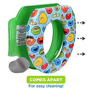 Sesame Street "Best Friends" Soft Potty Seat and Potty Training Seat - Soft Cushion, Baby Potty Training, Safe, Easy to Clean