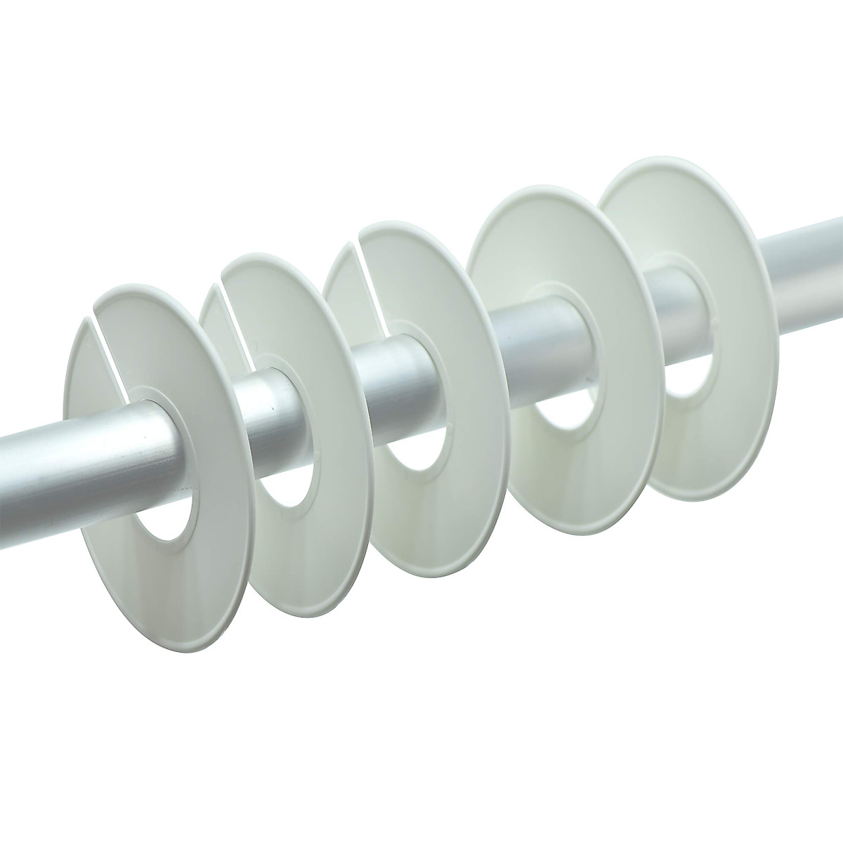 AMT 40 Pack Closet Dividers, Clothing Dividers, Round Clothes Size Dividers for Closets with Double Ended Marker Pen (Blank) (40 Pack - White)