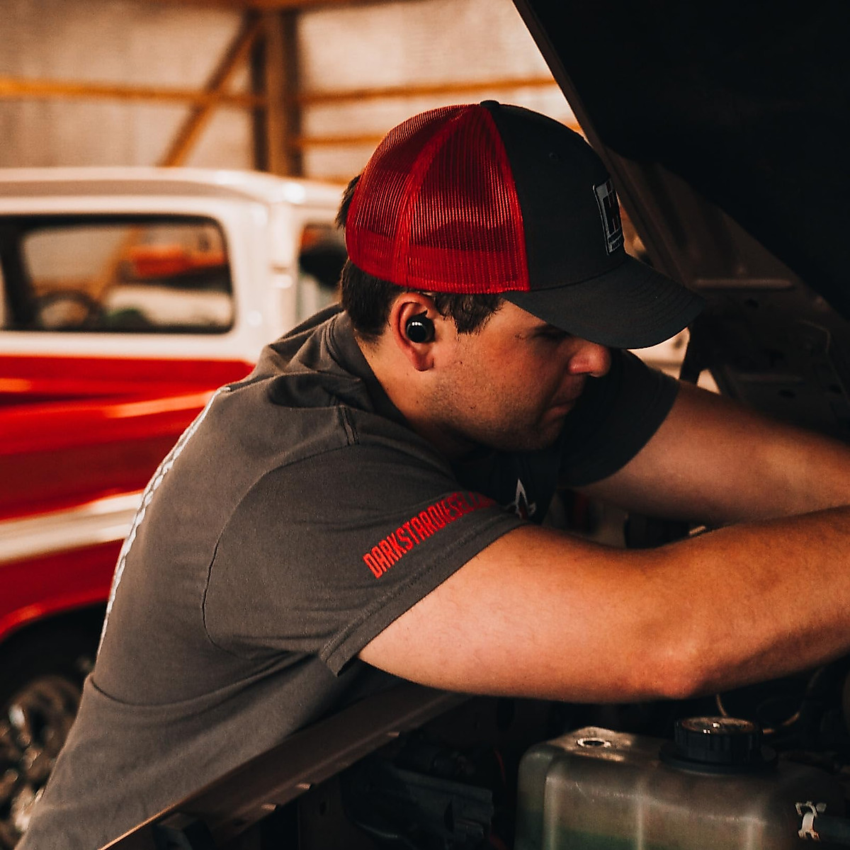 Elgin Rebel True Wireless Earbuds, 25 dB Noise Reduction Bluetooth Headphone, Noise Cancelling Mic, 12+ Hour Battery Life, IP65 Water Resistant, OSHA Compliant Hearing Protection for Work