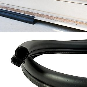 Rubber U Channel Bulb Trim Seal,Garage Door Seals Bottom Rubber, Automotive Weather Stripping 1.37inchx0.67inch Fits Range 3/64" to 3/8" Edge for Car Bus Camper Boat RV Truck Doors (16 Feet)
