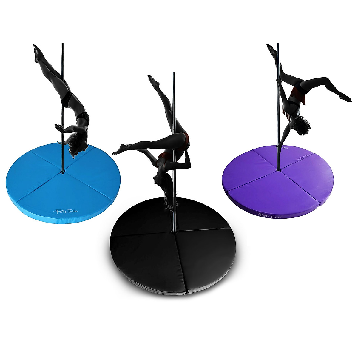 Pole Dance Mats, 3.6" thick, 5ft wide Pole Crash Mats, Specialized Fall Safety Padding Made for Pole by Pole Tribe (Black, 3.6 inch thick 5ft wide)