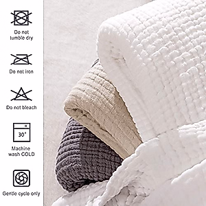 EMME Muslin Throw Cotton Blanket Soft Bed Blankets for Adults and Baby 55"x75" Lightweight Soft Breathable Throw Blanket All Season Gauze Blanket, Light Tan