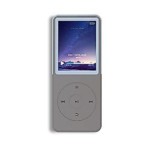 MP3 Player,Voice Recorder,MP4 Music Player 8GB Portable Digital HiFi Lossless Music Long Battery Time 1.8" Screen Support up to 128GB White