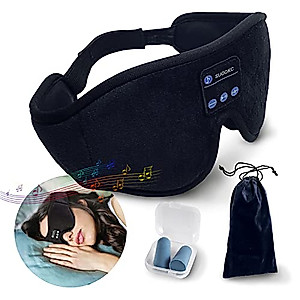 Sleep Mask Bluetooth Headphones Sleep Headphones 3D Bluetooth Sleep Mask White Noise Machine Wireless Music Weighted Headphones Great Eye Relaxation Gifts for Men and Women