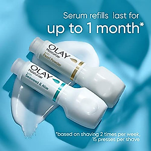 Gillette Venus Radiant Skin Pearl Powder Olay razor moisturizer refills, 4ct, White