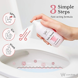 LUXE Bidet Whift Toilet Scents Spray, Rose Petal, Value Size - 4 oz / 120 mL