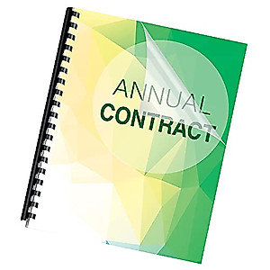 Fellowes 52089 Presentatn Covers,Sqr.Corners,Unpch,11-1/4-Inch X8-3/4-Inch,100/Pk,Cl