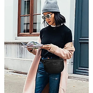 CLUCI Fanny Pack for Women Men Fashion Belt Bag Vegan Leather Waist Bag Crossbody with Adjustable Strap