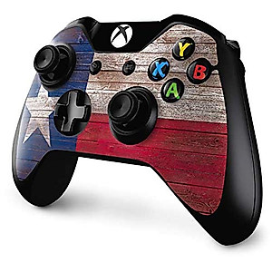 Skinit Decal Gaming Skin compatible with Xbox One Controller - Originally Designed Texas Flag Dark Wood Design