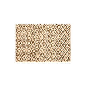 Jute Cotton Rug 2x3 Feet (24x36 inches) - Hand Woven by Skilled Artisans, for Any Room of Your Home décor – Reversible for Double The wear - Diamond Design - Jute Cotton Rug - Natural White