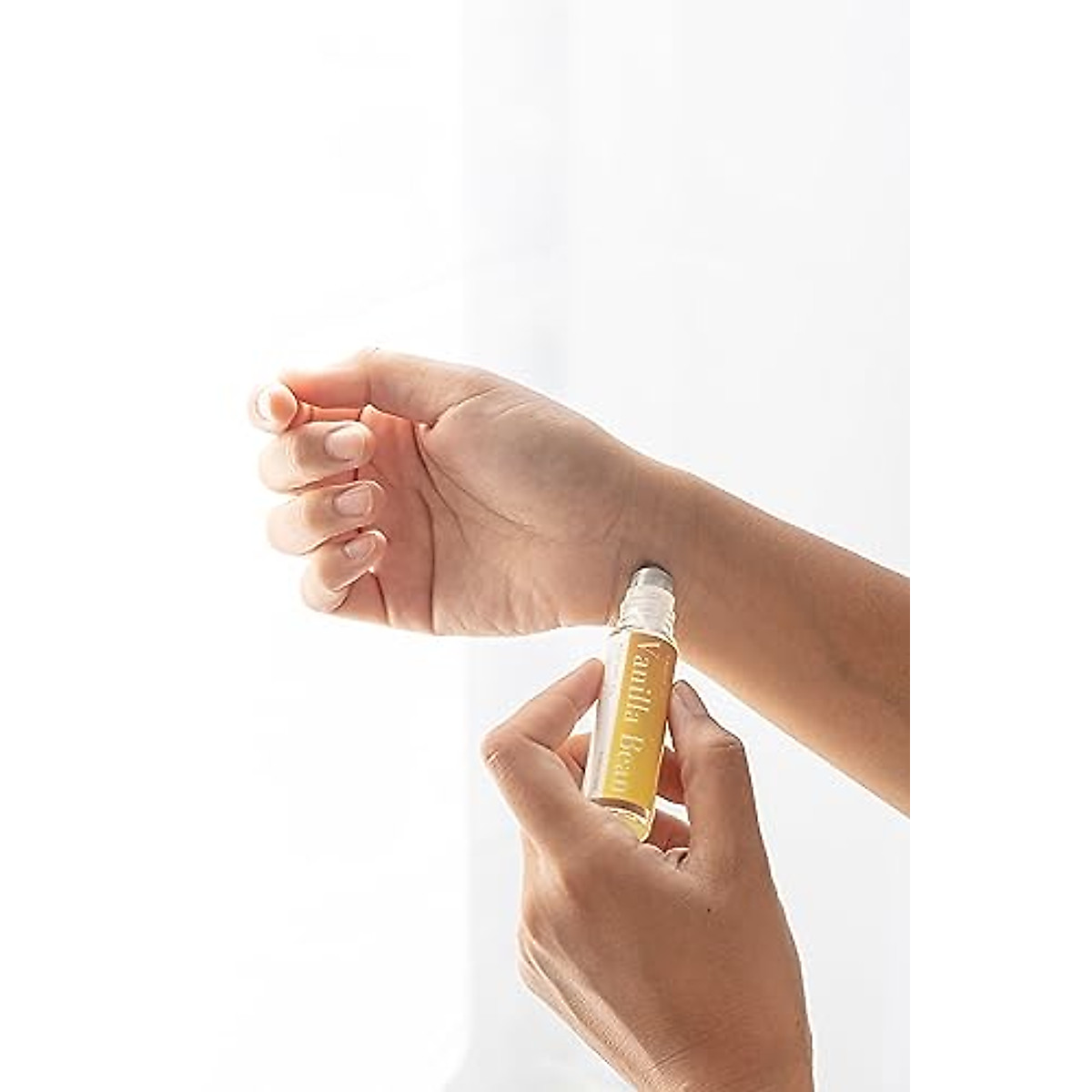 Vanilla Bean All Natural Pure Essential Oil Perfume Roll On with Organic Pure Jojoba Oil, Made in California