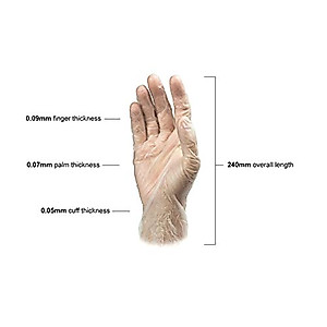 Basic Diagnostic VGPF3004 Clear Vinyl Exam Gloves, Latex-Free & Powder-Free, Extra-Large, Pack of 1000