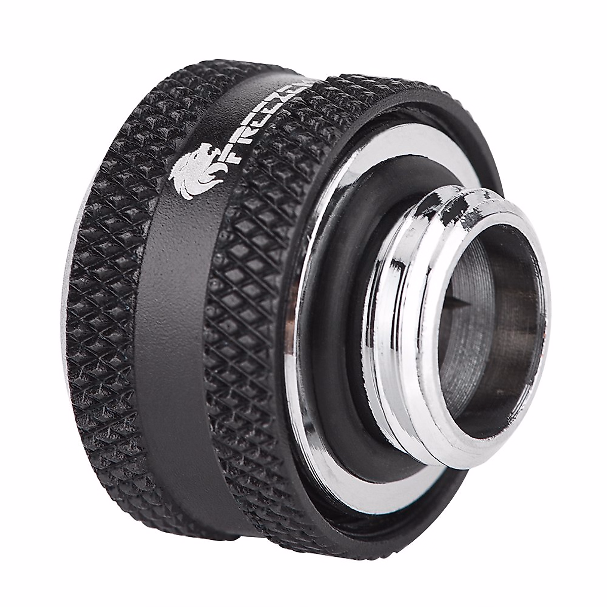 Pomya Water Cooling Fitting, 14mm Water Cooling Compression Fitting for Rigid Acrylic Tube OD (Pack of 4)(black)