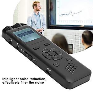 MP3 Player, ABS Player, Lossless Professional Recording, Intelligent Noise Reduction, HD LED Screen Display, Support MP3 WMA WAV OGG APE FlAC Audio File Playback.
