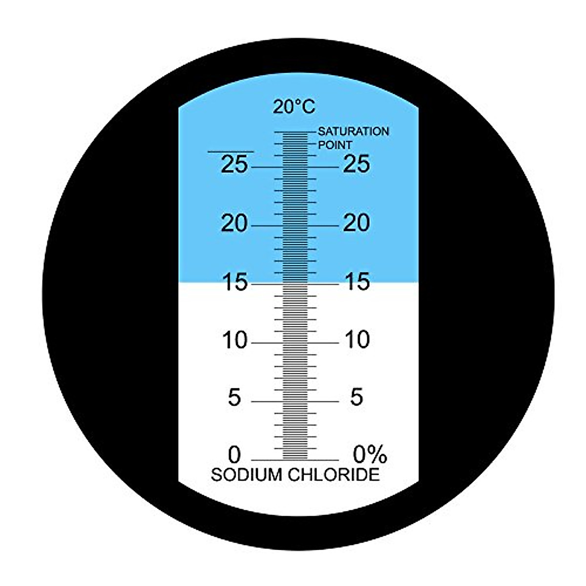 High Accuracy Refractometer Salt Concentration 0-28% Brine Salinity Refractometer with 0.2% Division Automatic Temperature Compensation (ATC) Refractometer
