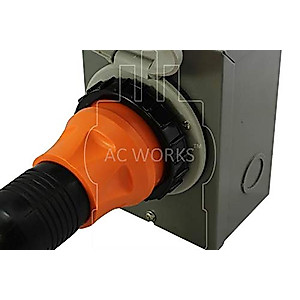AC WORKS Generator to Transfer Switch 50Amp Inlet Box Adapter (L14-30 30Amp 4-Prong to CS6364 Compact)