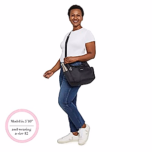 Baggallini Essential Hobo Crossbody Bag for Women - Built-in RFID Card Holder - Hobo Travel Bag with Luggage Sleeve