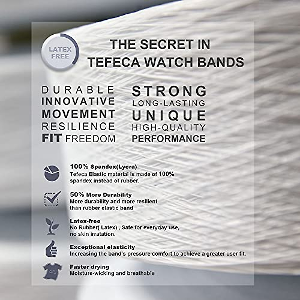 Tefeca Unity Series Elastic Compatible/Replacement Band for Apple Watch/Apple Watch Ultra(Sea Fish,M fits 6.5-7.0 inch wrist, 41/40/38mm)