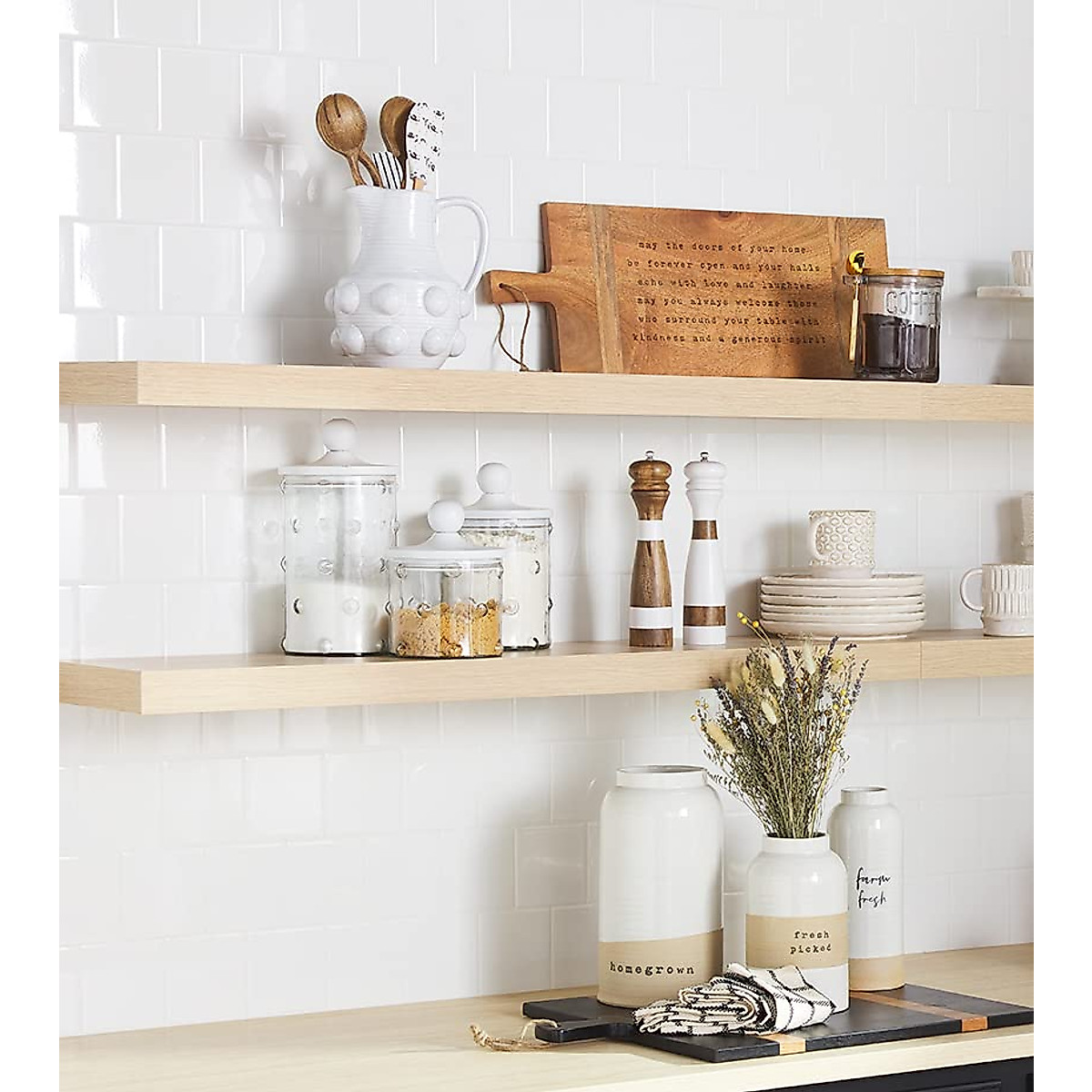 Mud Pie Glass Coffee Canister, Clear, 5.5" x 4.5"