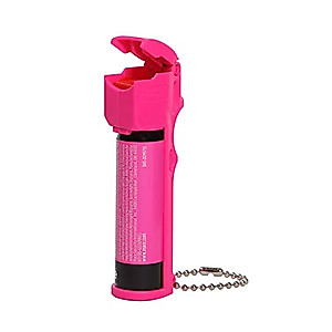mace Brand Personal Pepper Spray (Neon Pink) – 12’ Pepper Spray with 3-in-1 Formula, Flip Top Safety Cap, Leaves UV Dye on Skin – Self Defense Pepper Spray for Women, Made in The USA