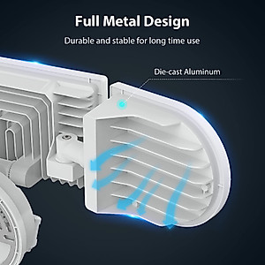iMaihom 100W Motion Sensor Light Outdoor,9000LM LED Security Lights Outdoor,6500K Flood Lights Motion Detection IP65 Waterproof, 3 Head Adjustable Security Light Motion Outdoor for Yard Garage (White)