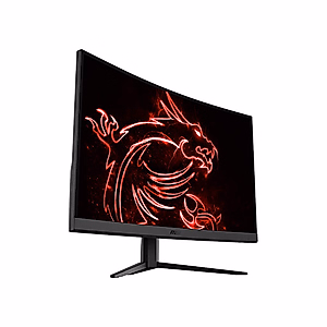 MSI 32" FHD 1500R Curvature Non-Glare Super Narrow Bezel 1ms 1920 x 1080 165Hz Refresh Rate Tilt Adjustment FreeSync Curved Gaming Monitor (Optix G32C4), Black (Renewed)