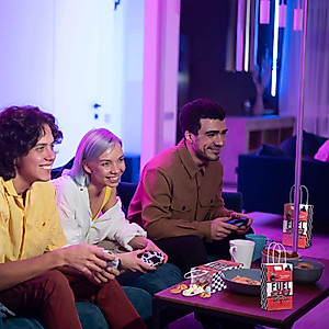 Pajean 16 Pieces Race Car Fuel Treat Bags Boxes Racing Car Party Goodie Bags Wrap Paper Bags with Handles Birthday Party Decorations Baby Favors Supplies Gifts