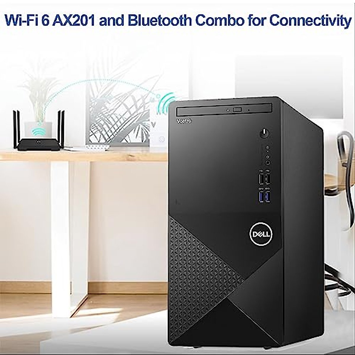 Dell Vostro 3910 Business Desktop Computer, 12th Gen Intel 4-Core Processor(Up to 4.3Ghz), 16GB DDR4 RAM, 1TB NVMe SSD, WiFi 6, DVD-RW, Display Port, HDMI, SD Card Reader, Windows 11 Pro