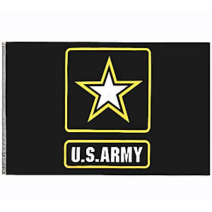 RainRoad US Army Military Flag 3x5 ft, Printed Polyester US Military Banner for Inside/Outside Use, Brass Gromme(Army Military Flag)