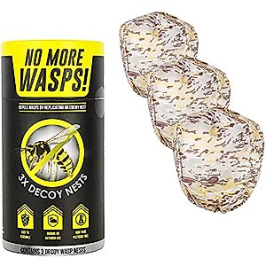 Luigi's Wasp Away - Wasp Nest Decoy - Environmentally Friendly - for Indoor or Outdoor Use in Patio, Pool or Garden (3 Pack)