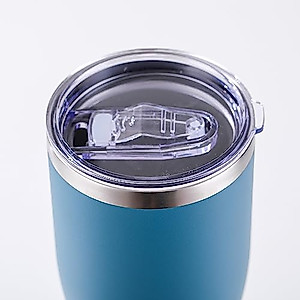 VIGOR PATH Insulated Tumbler Cup with Slide Lid, Double-Walled Vacuum Stainless Steel Water Bottle Travel Mug - Leak-Proof Thermal Cup for Home and Outdoor Adventures - 40oz (Dark Blue)