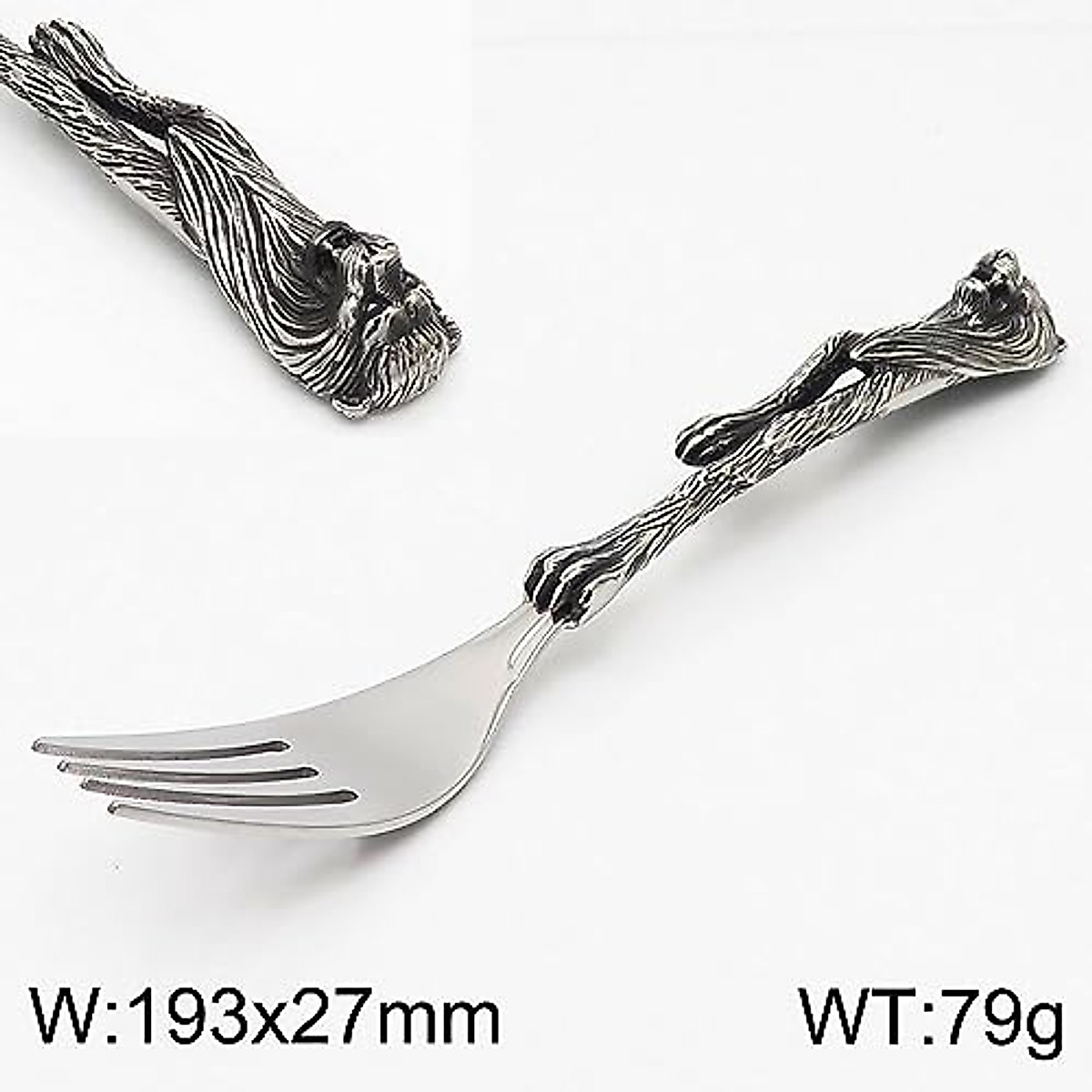 Silverware Set Handmade Badass Lion Cutlery Set Premium Stainless Steel Utensils,Including Knife/Fork/Spoon,Halloween Cutlery Utensil Set Silverware Set Gift For Gothic Punk Lover