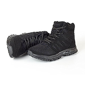 MT. EMEY 9315 Lady's Athletic Comfort Walking Lace High Top Shoes Black