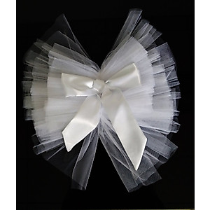 Ruolai Women's Bikini Veil Booty Veil for The Bride Booty Cover for The Bride Bridesmaids White Booty Veil