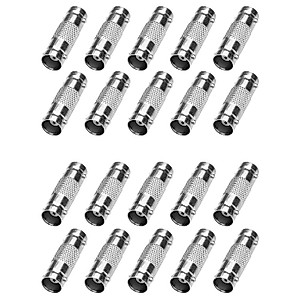 TJMD BNC Connectors 50 Pcs BNC Barrel connectors BNC Female to Female Straight Coupler Adapter for CCTV Camera Survelliance System