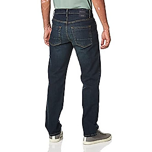 Nautica Men's 5 Pocket Straight Fit Stretch Jean, Pure Adriatic Sea Wash, 42W x 34L