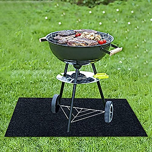 48" Fire Pit Mats for Under Fire Pit,Grill Mats for Outdoor Grill Deck Patio Protector,Flame Retardant & Heat Insulation BBQ Mat for Under BBQ,Fireproof Mat for Fire Pit(Size:48 * 30)