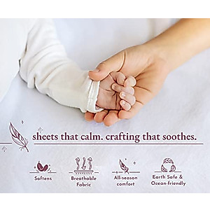 100% Organic Cotton Crib Sheets for Boys or Girls, Set Of 2 Fitted Sheets, Cooling & Softest Baby Crib Sheets for Girl, Crib Mattress Sheet or Toddler Bed Sheets, Percale (Blush Pink)