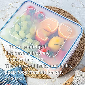 Mengico Food Storage Containers Meal Prep Container Airtight Food Storage Containers Plastic Food Containers With Lids Lunch Containers[8 Pack, 73 Ounce]