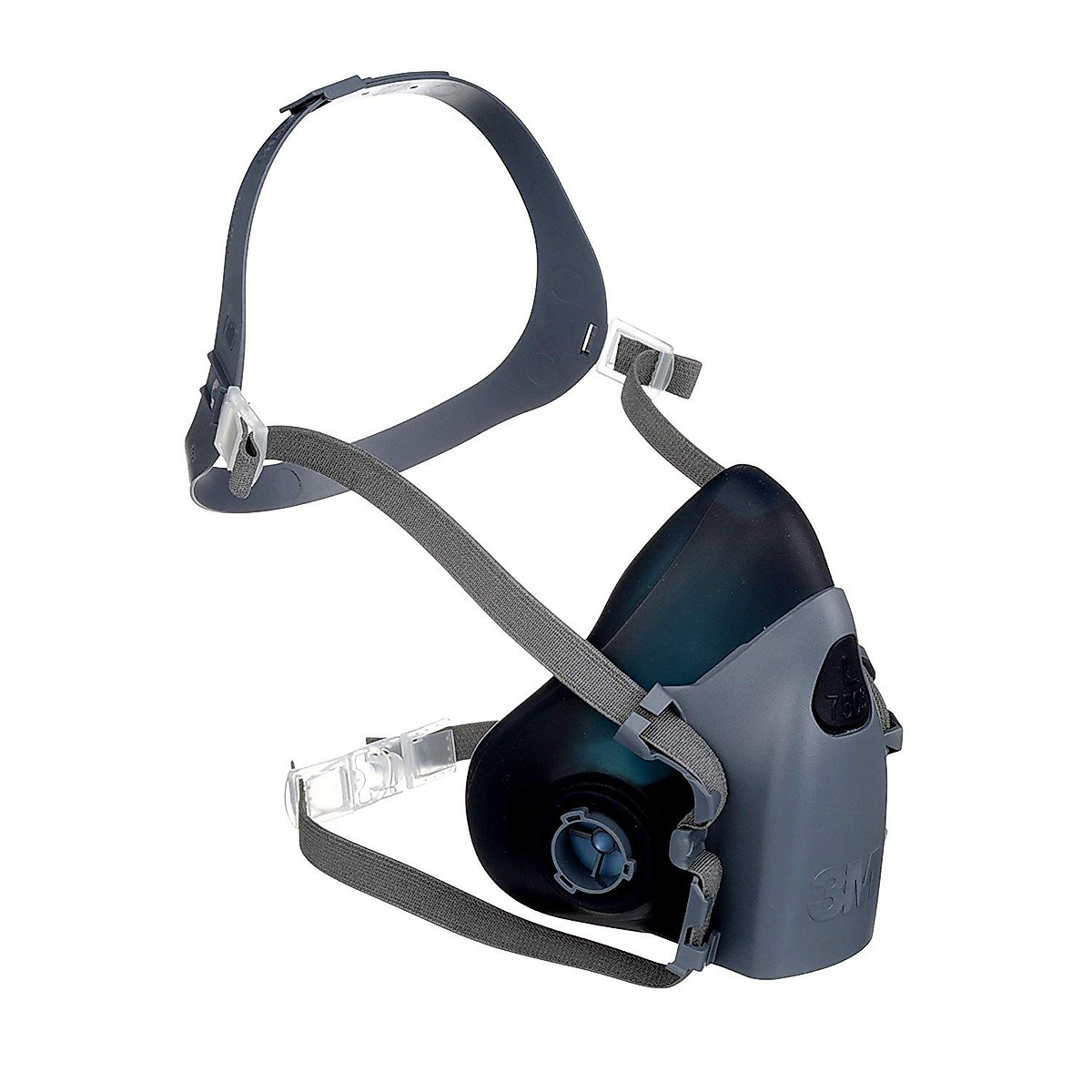 3M Reusable Respirator Half Facepiece 7503, NIOSH, 3M Cool Flow Valve, Dual Airline Supplied Air Compatible, Integrated Dropdown Suspension, Bayonet Connections, For Chemical Handling, Painting, Large