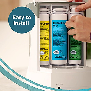 AquaTru Carafe | Replacement Filters for AT100 Countertop Water Purifier | One-Year Carafe Filter Combo Pack