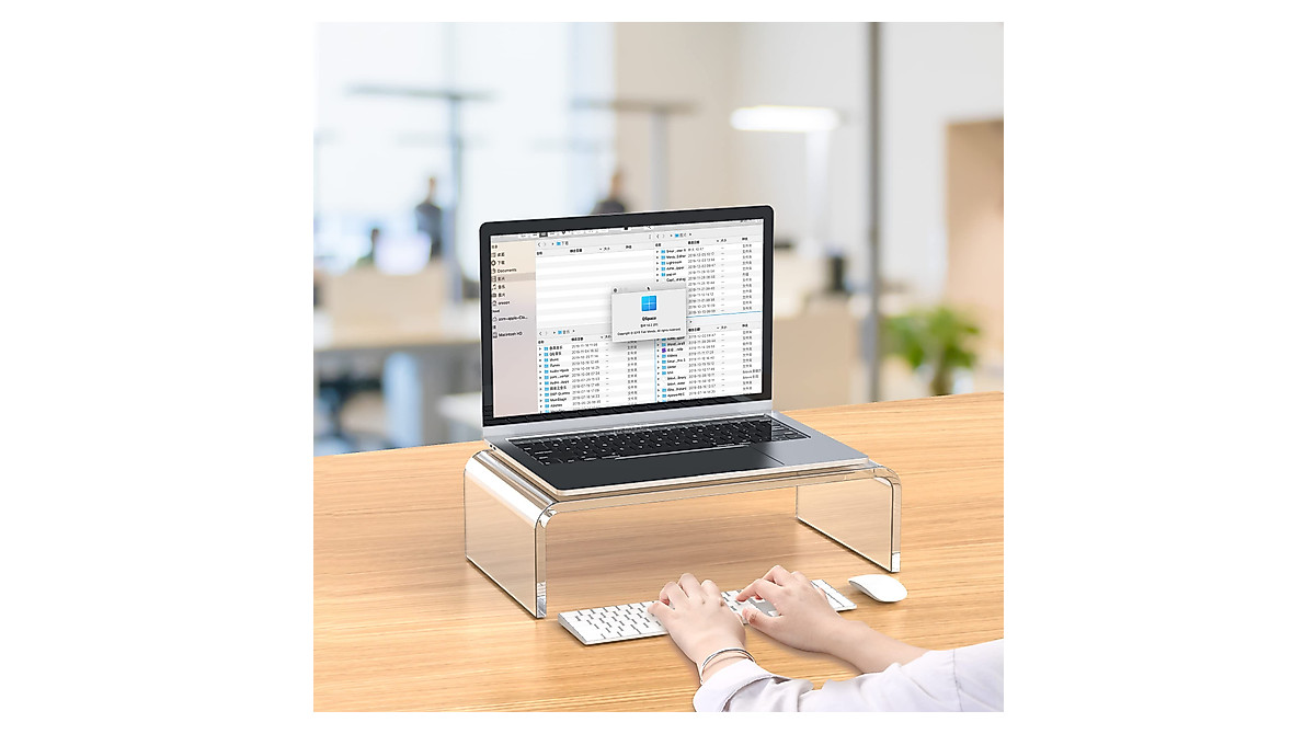 Beimu Acrylic Monitor Stand Riser for Ergonomic Desk Setup
