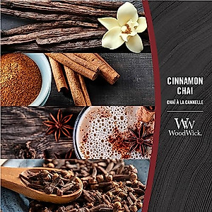 WoodWick Medium Hourglass Scented Candle | Cinnamon Chai | with Crackling Wick | Burn Time: Up to 60 Hours