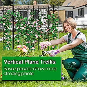 MYard Garden Trellis for Climbing Plants Outdoor, Plant Trellis Frame for Potted Plants, 64" Tall Vegetable Plant Support for Flowers Vegetable Vine Indoor Outdoor