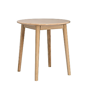 28.3" Small Round Dining Table for 2,Wooden Space-Saving Kitchen Dinner Table Rustic Wood Dining Table Mid Century Modern Kitchen Table