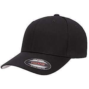 Mrlahat 5001 Flexfit Cotton Twill Fitted Cap Hat 6 Panel with Black Bandana (as1, Alpha, s, m, Black, Small/Medium)