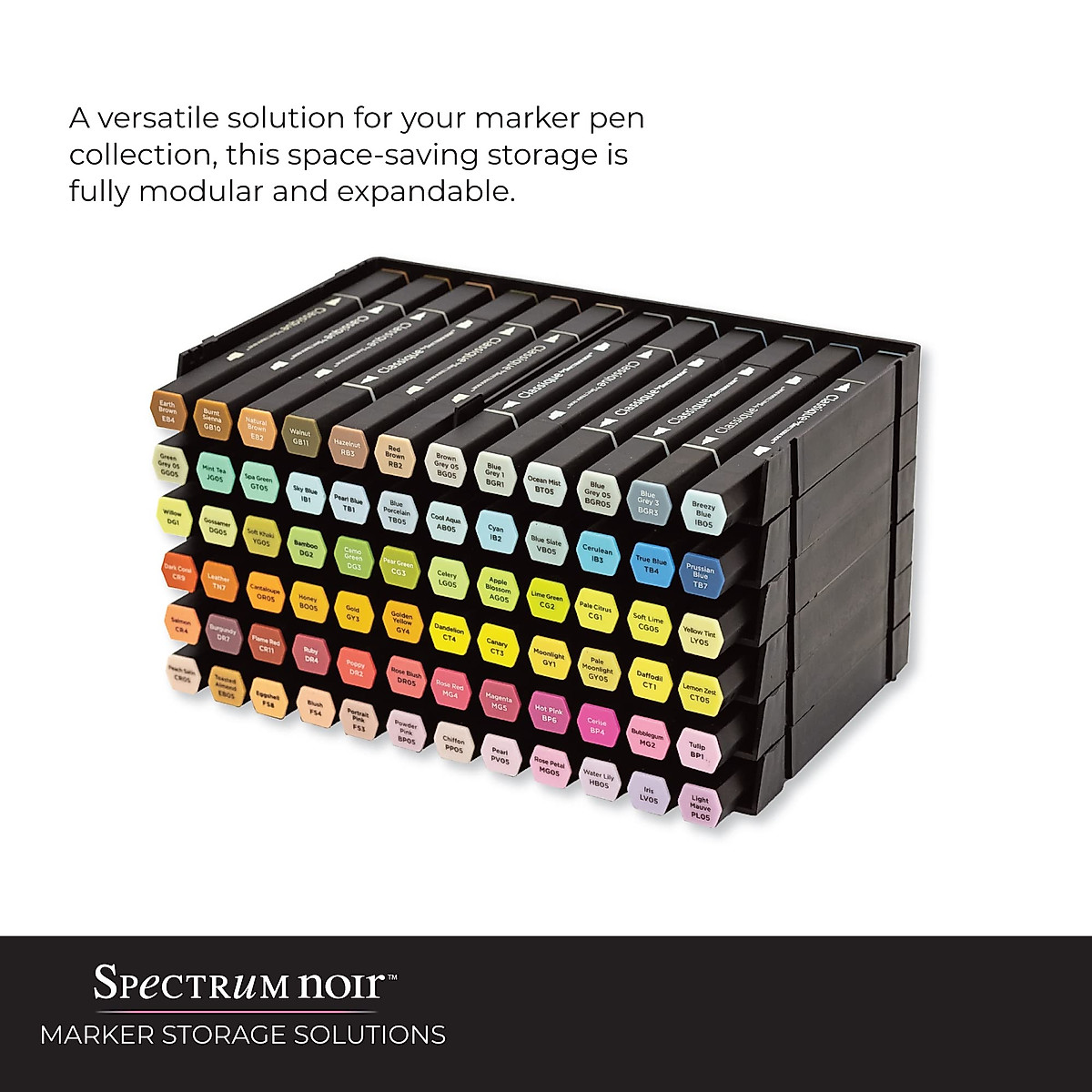 Crafter's Companion SPECN-6 Spectrum Noir Marker Storage Trays, 6/Pack,Black